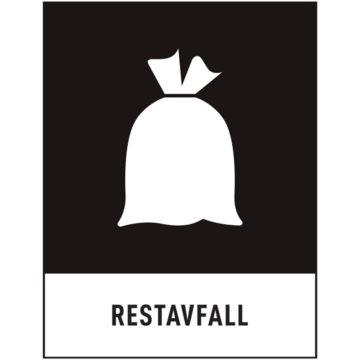 Skylt Restavfall 30x39 cm - Tingstad.com