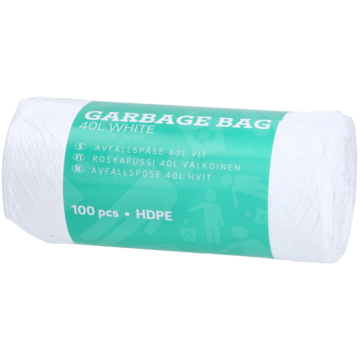 Waste Bag White 40L HDPE - Tingstad.com